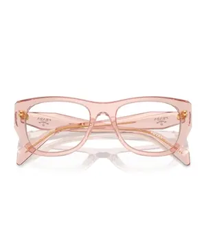 Prada Acetate Eyeglasses - Transparent Peach