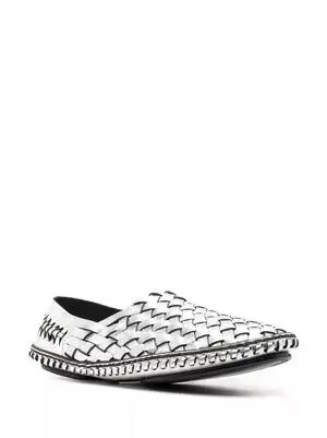 Saint Laurent Neil Woven Metallic Loafers