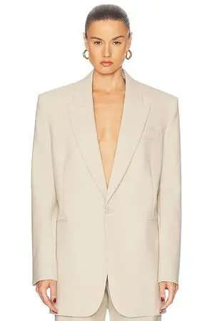 Saint Laurent Tailored Blazer - Beige