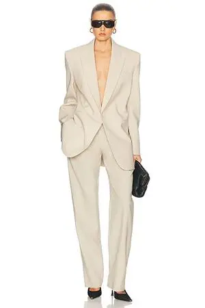 Saint Laurent Tailored Blazer - Beige