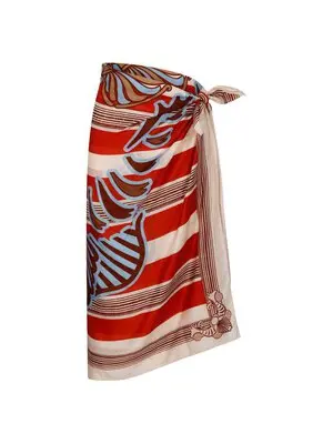 Juan De Dios Juan De Dios Printed Wrap Skirt - Multi