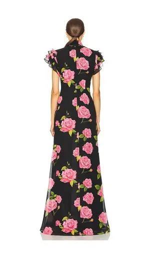 SAU LEE Sylvie Floral Maxi Dress
