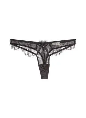 Fleur Du Mal Sophia Lace Thong - Black