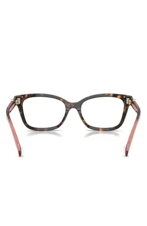 Tory Burch 49mm Phantos Optical Glasses - Havana