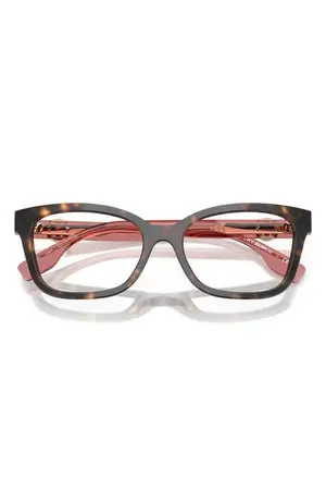 Tory Burch 49mm Phantos Optical Glasses - Havana