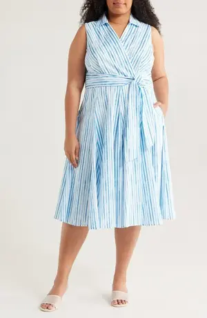 Tahari Asl Stripes Day Dresses