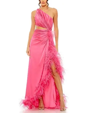 Hot Pink Feathers Dresses