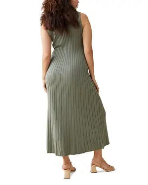 INGRID & ISABEL Knit Maternity Maxi Dress - Agave