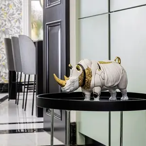 LLADRO Rhinoceros Cyborg Sculpture