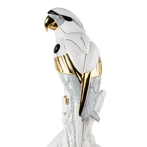 LLADRO Macaw Bird Cyborg Sculpture