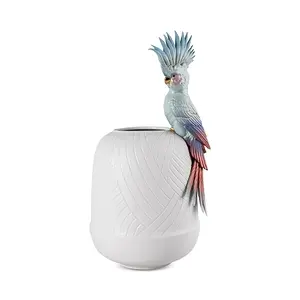 LLADRO Cockatoo Vase - Multi