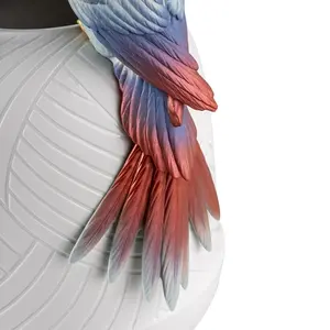 LLADRO Cockatoo Vase - Multi
