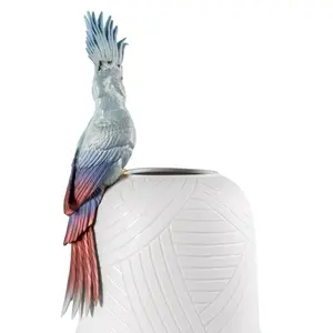LLADRO Cockatoo Vase - Multi