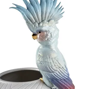LLADRO Cockatoo Vase - Multi