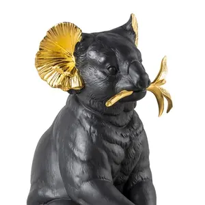 LLADRO Black And Gold Koala Limited Edition Sculpture