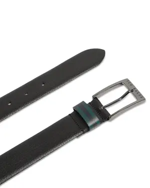 Ted Baker London Kendon Stripe Leather Belt