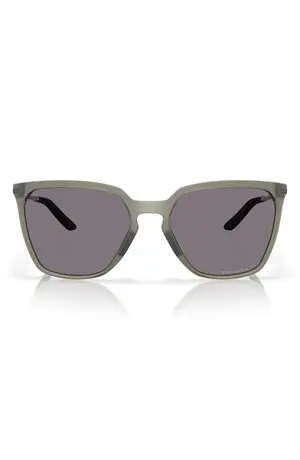 Oakley 57mm Prizm™ Polarized Rectangle Sunglasses - Matte Olive / Grey Polar
