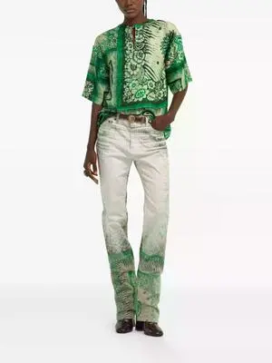 Roberto Cavalli Bandana-print Jeans