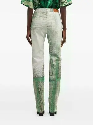 Roberto Cavalli Bandana-print Jeans