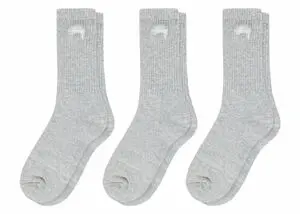 StÜssy Crew Socks - Grey Heather
