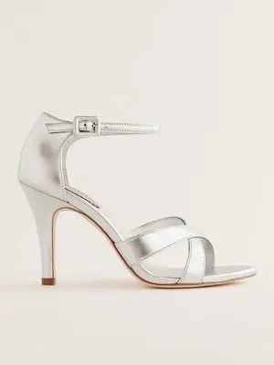 REFORMATION Anora Heeled Sandal - Silver