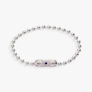 ALEX AND ANI Ball Chain Bracelet With Evil Eye - Silver