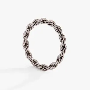 ALEX AND ANI French Rope Chain Ring - Silver