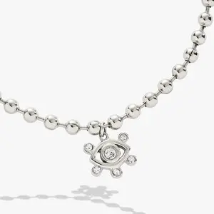 ALEX AND ANI Evil Eye Ball Chain Bracelet - Silver