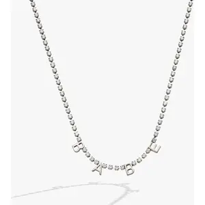 ALEX AND ANI Babe Tennis Chain Necklace - Silver