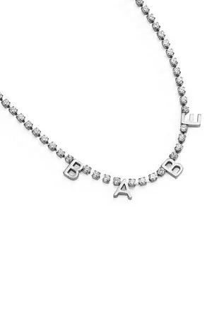 ALEX AND ANI Babe Tennis Chain Necklace - Silver