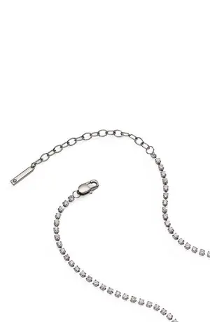 ALEX AND ANI Babe Tennis Chain Necklace - Silver