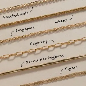ALEX AND ANI Paperclip Layering Necklace - Gold