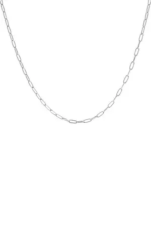 ALEX AND ANI Paperclip Layering Necklace - Silver