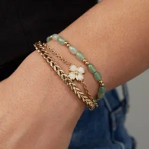 ALEX AND ANI Four-leaf Clover Bracelet Set