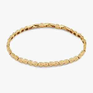 ALEX AND ANI Lucky Clover Tennis Bracelet - Gold
