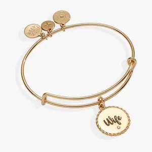 ALEX AND ANI Wife Charm Bangle Bracelet - Gold