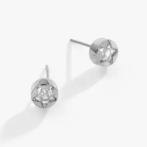 ALEX AND ANI Crystal Star Mini Stud Earrings - Silver