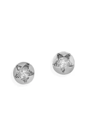 ALEX AND ANI Crystal Star Mini Stud Earrings - Silver