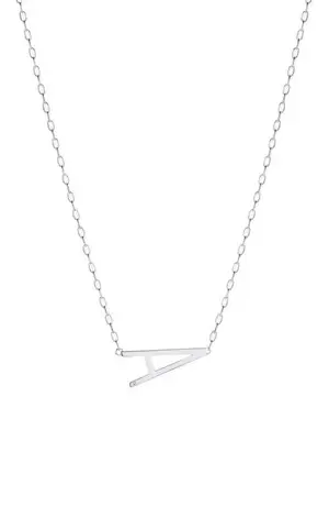 ALEX AND ANI Alex And Ani Silver Elongated Initial Pendant Necklace Silver - A