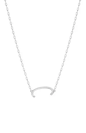 ALEX AND ANI Alex And Ani Silver Elongated Initial Pendant Necklace Silver - C