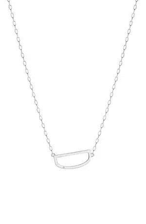 ALEX AND ANI Alex And Ani Silver Elongated Initial Pendant Necklace Silver - D