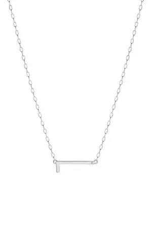 ALEX AND ANI Silver Elongated Initial Pendant Necklace - Silver - L