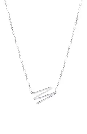 ALEX AND ANI Alex And Ani Silver Elongated Initial Pendant Necklace Silver - M