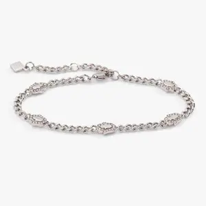 ALEX AND ANI Hamsa Curb Chain Bracelet - Silver