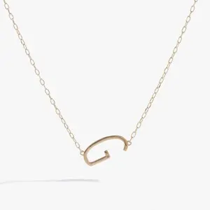 ALEX AND ANI Gold-plated Initial Pendant Necklace - Gold - G