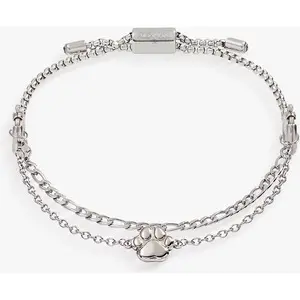 ALEX AND ANI Paw Stranded Bracelet Set - Silver