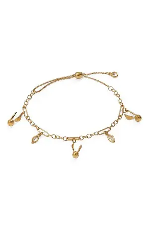 ALEX AND ANI Harry Potter™ En Snitch And Navette Multi Charm Pull Chain Bracelet