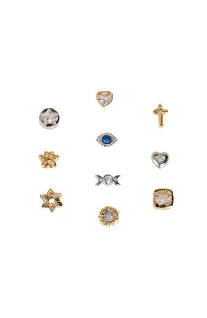 ALEX AND ANI Star Of David Mini Stud Earrings
