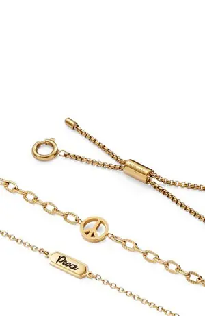 ALEX AND ANI Peace Bracelet Set - Gold