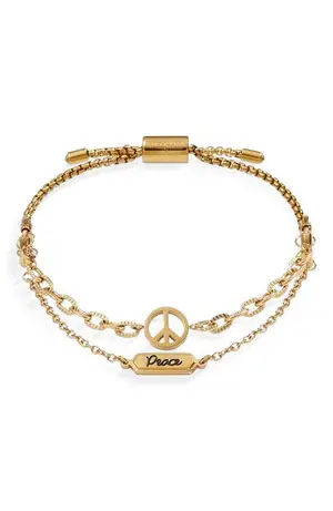 ALEX AND ANI Peace Bracelet Set - Gold